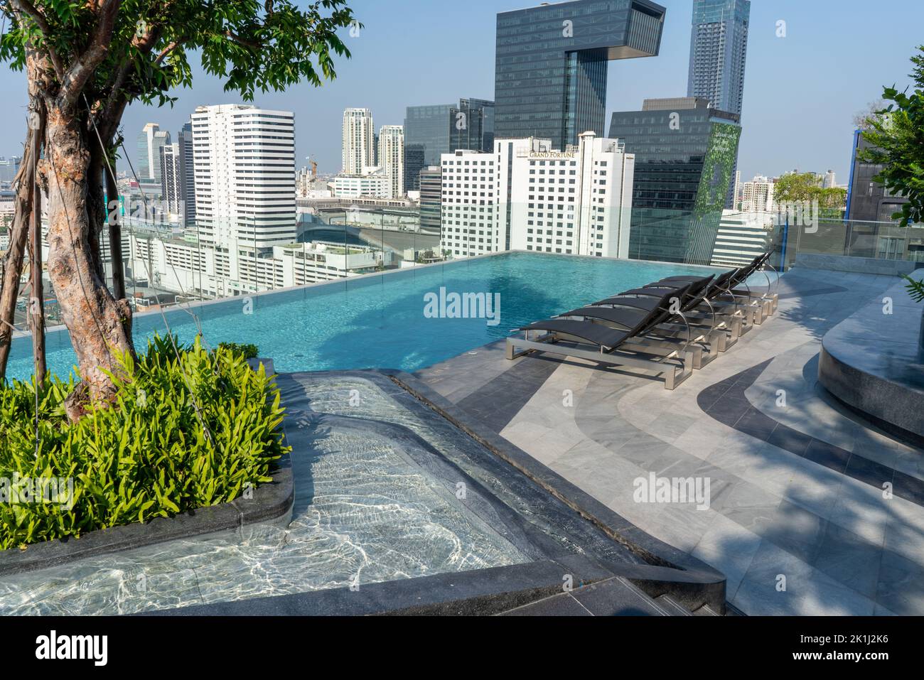 Swimming Pool on roof top of Condominium or Swimming of Hotel Coastline ...