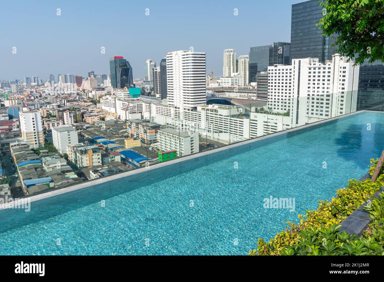 Swimming Pool on roof top of Condominium or Swimming of Hotel Coastline ...