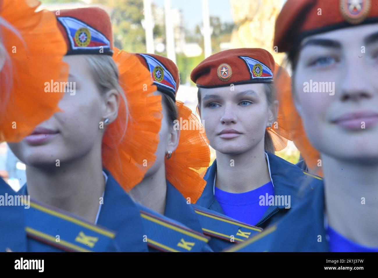 Moscow. Cadets of Academy of the public fire service of Emercom of ...