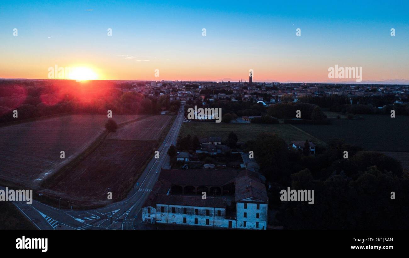 Cremona scenic panorama from above Stock Photo - Alamy