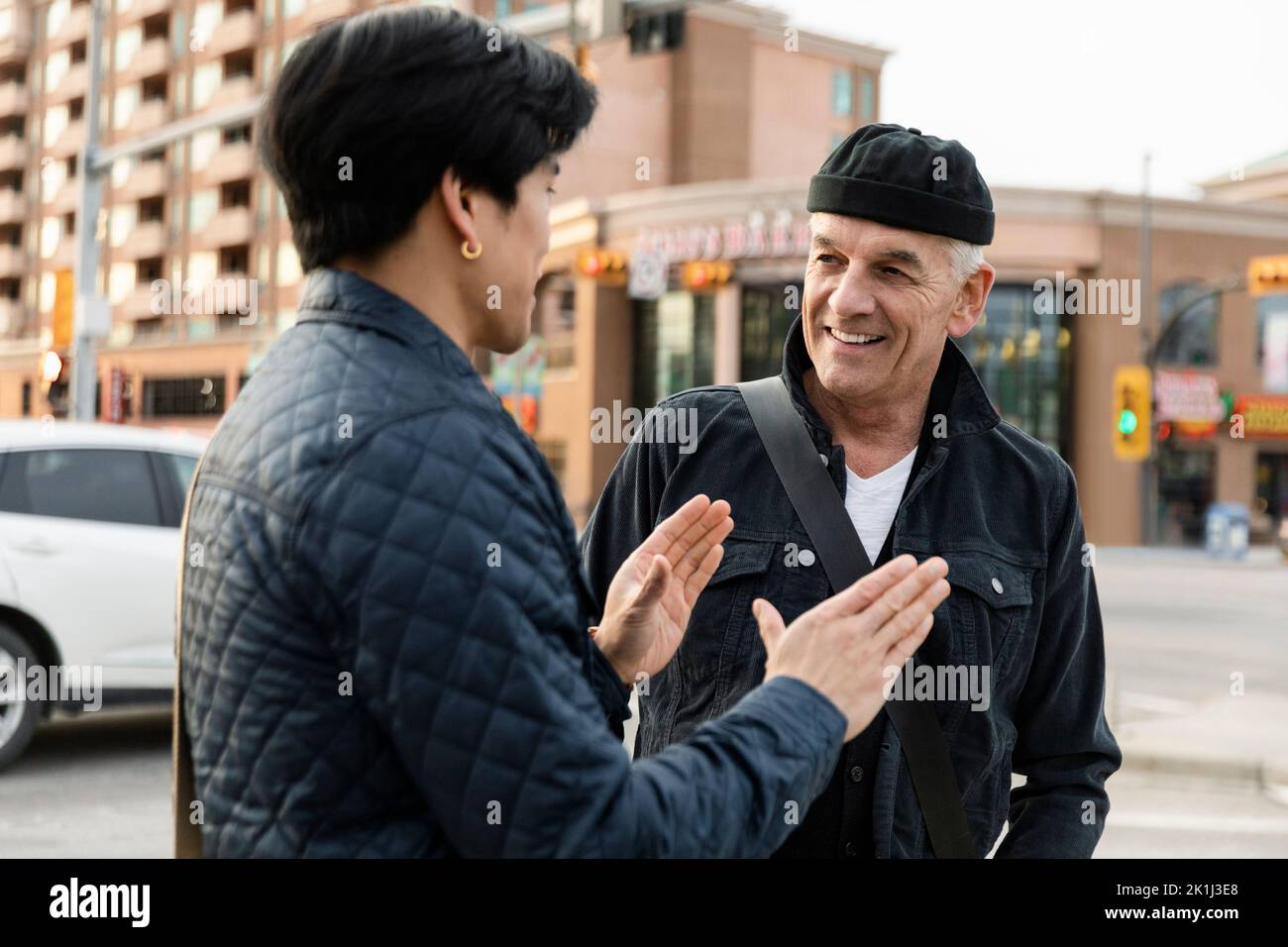 Two men in city street two men in city street hi-res stock photography ...