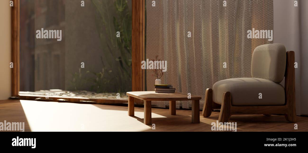 Cozy and comfortable minimal living room interior design with comfy ...