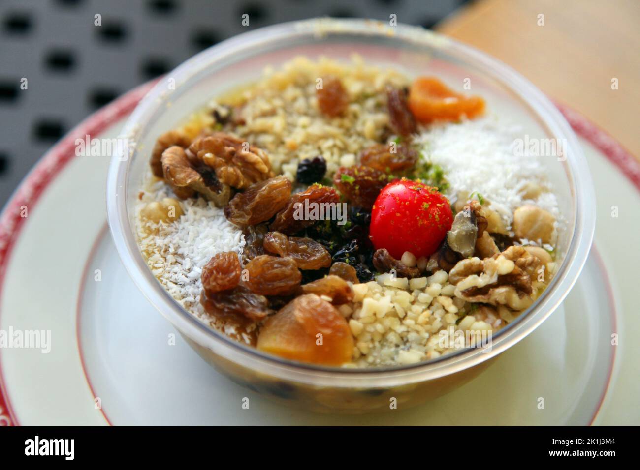 Ashura (Turkish name is Asure) on the restaurant table Stock Photo - Alamy