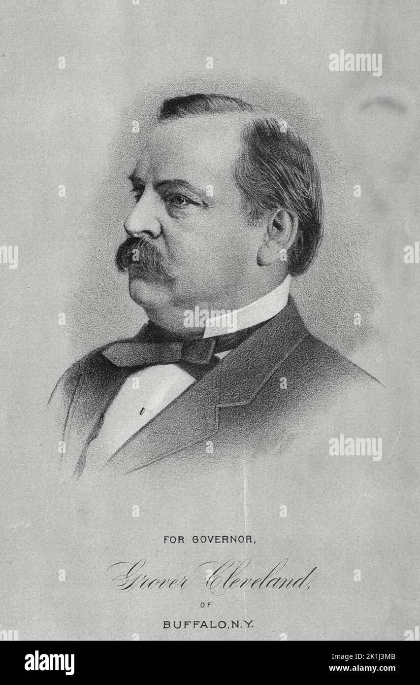 A portrait of US president Grover Cleveland, who was the 22nd and 24th ...
