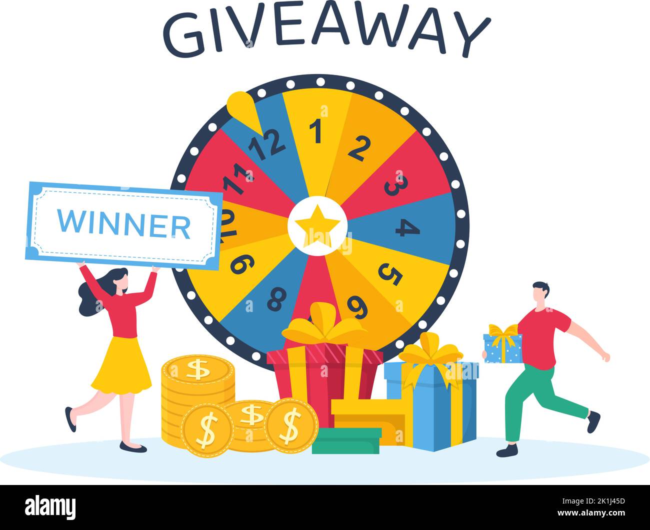 Giveaway Template Hand Drawn Cartoon Flat Illustration With Win A Prize giveaway-template-hand-drawn-cartoon-flat-illustration-with-win-a-prize