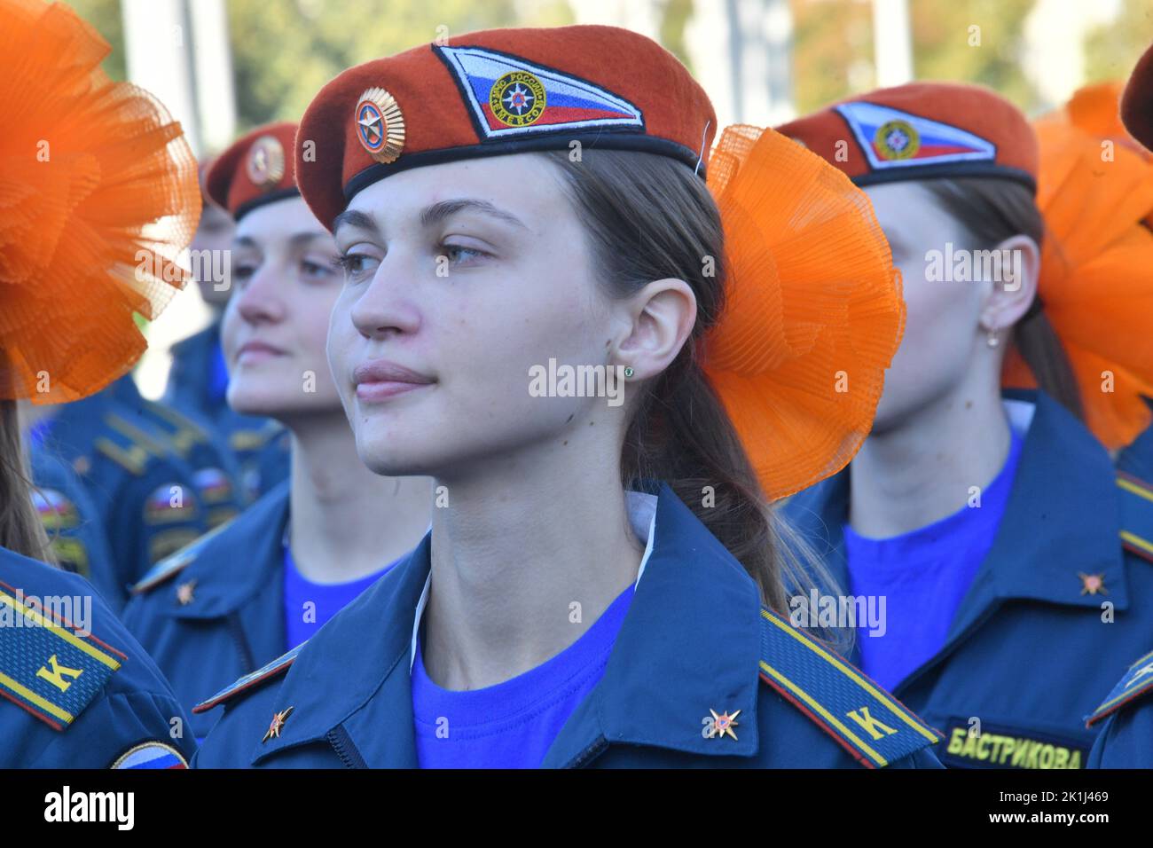 Moscow. Cadets of Academy of the public fire service of Emercom of ...