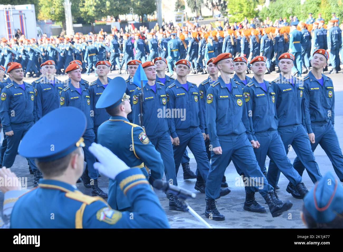 Moscow. Cadets of Academy of the public fire service of Emercom of ...