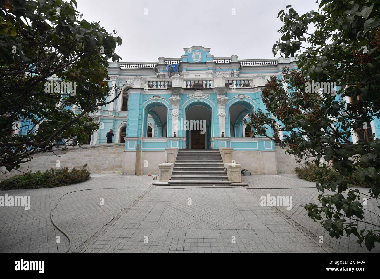 Moscow. Saltykov-Chertkov' estate on Myasnitskaya Street where there ...