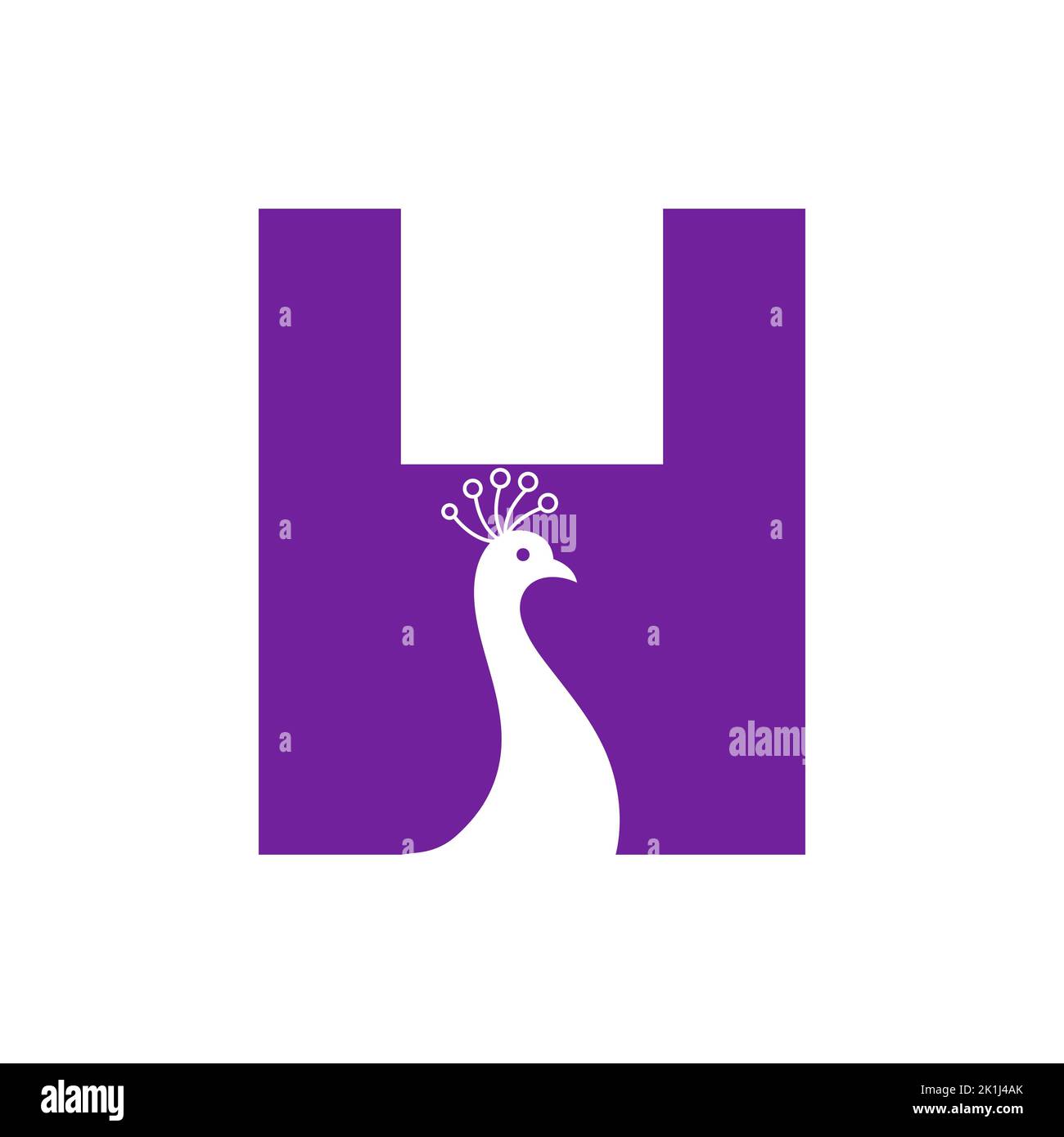 Letter H Beautiful Peacock Logo Template Vector Template Colorful ...