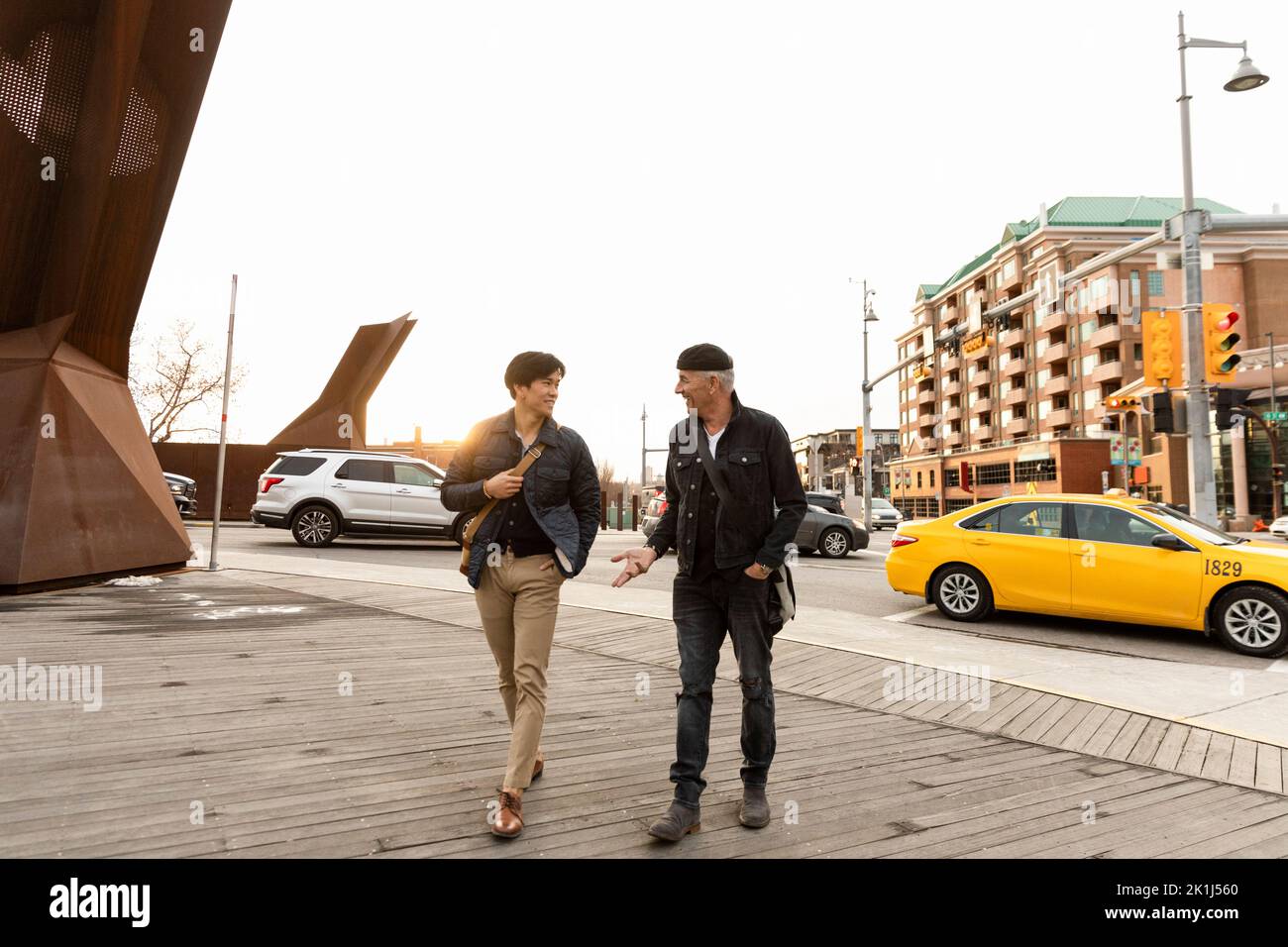 Two men city walking hi-res stock photography and images - Alamy