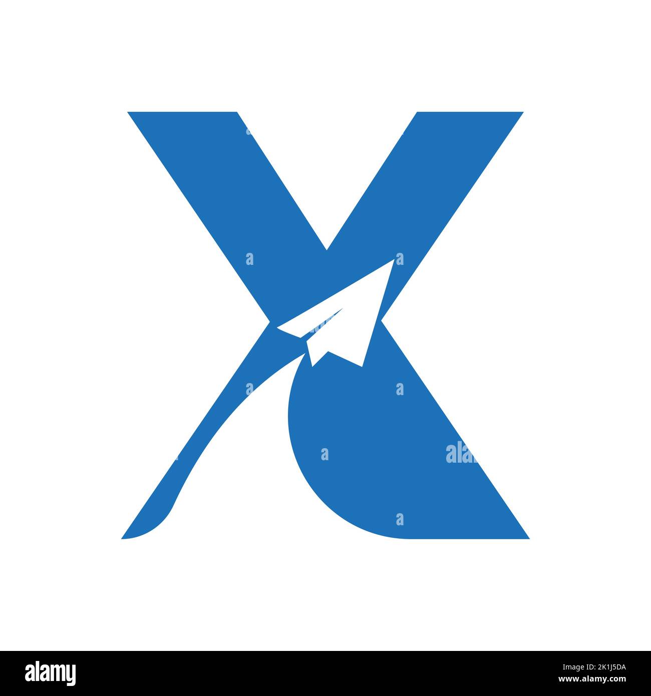 Letter X Travel Logo Combine With Flying Airplane Vector Template ...