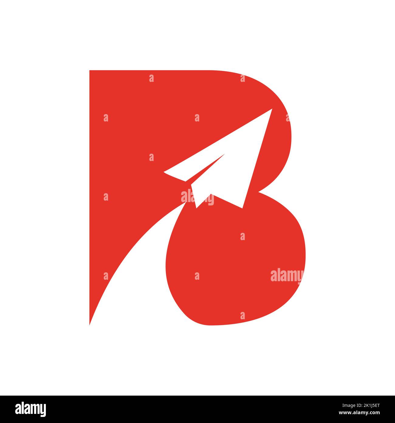 Letter B Travel Logo Combine With Flying Airplane Vector Template ...
