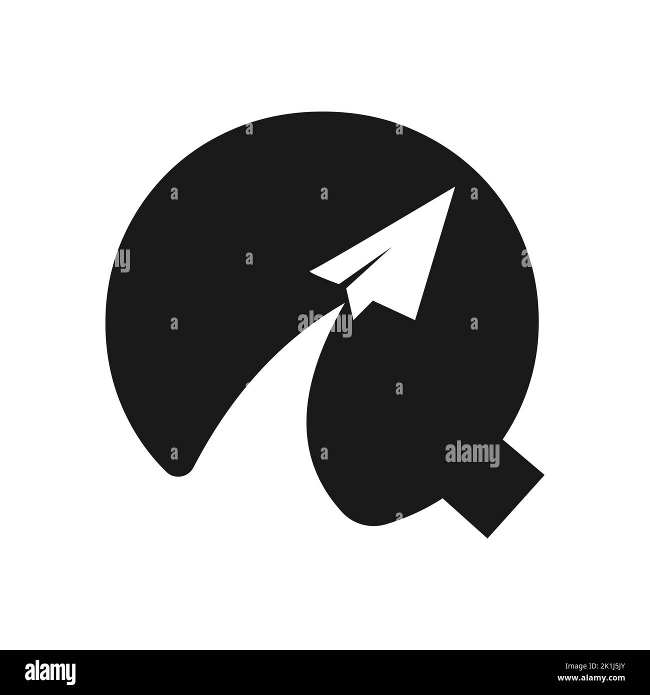 Letter Q Travel Logo Combine With Flying Airplane Vector Template ...