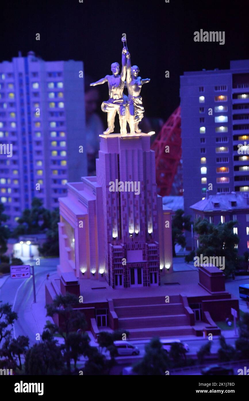 Moscow. The museum diorama 'Tsar model' in which the most recognizable ...