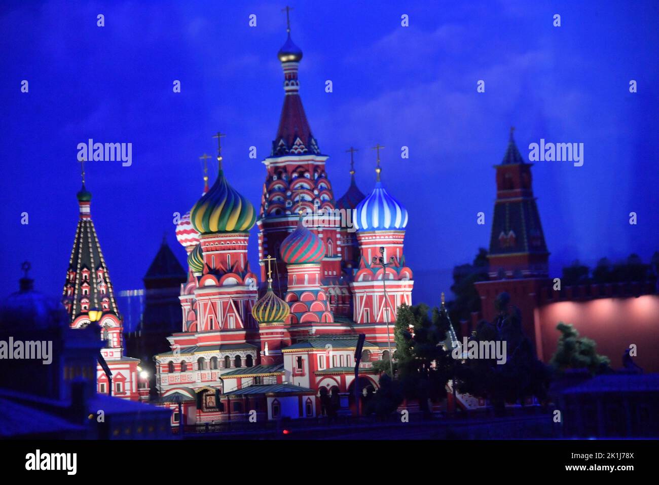 Moscow. The museum diorama 'Tsar model' in which the most recognizable ...