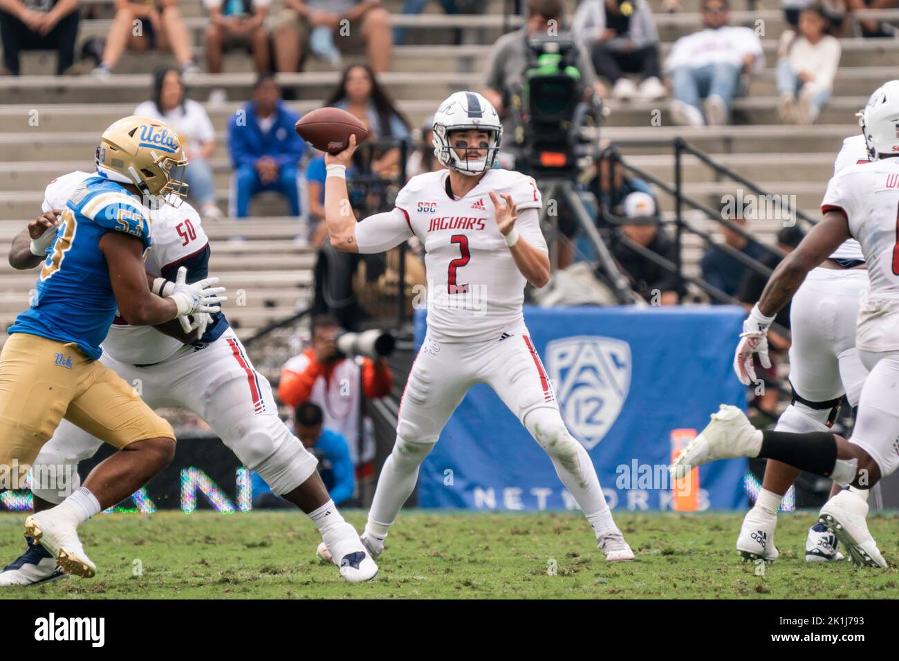 South Alabama Jaguars quarterback Carter Bradley (2) throws during a ...