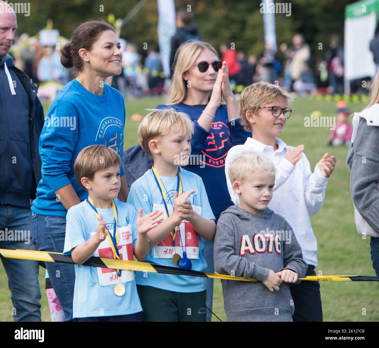 Crown Princess Victoria and Prince Oscar of Sweden cheer for Princess ...