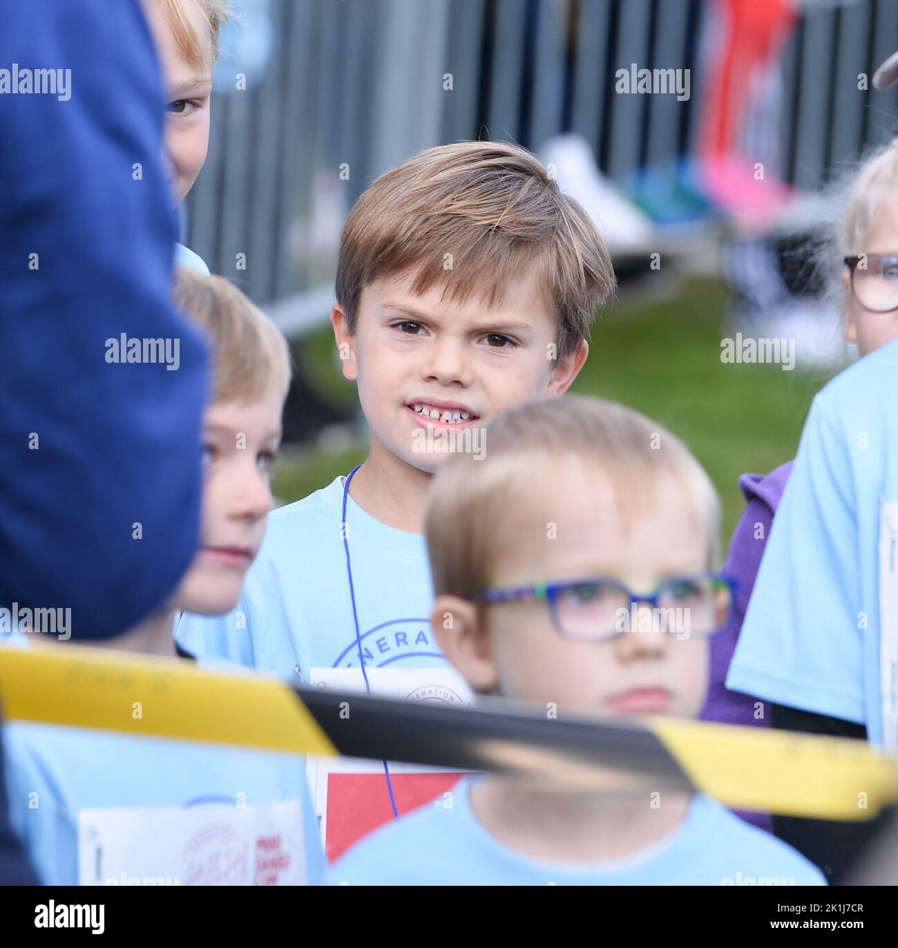 Prince Oscar of Sweden participates in Prince Daniel's Race during the ...