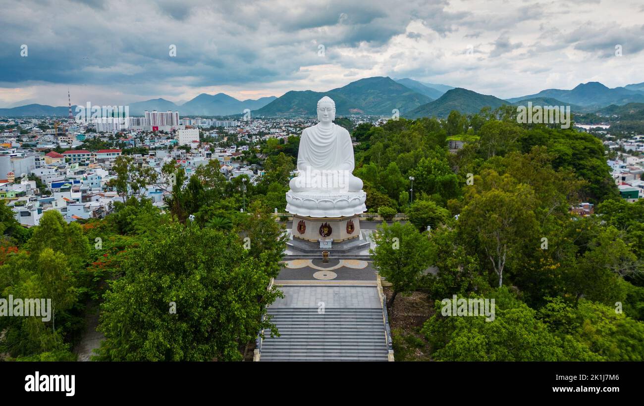 September 5, 2022: Long Son Pagoda, home to the largest Buddha statue ...