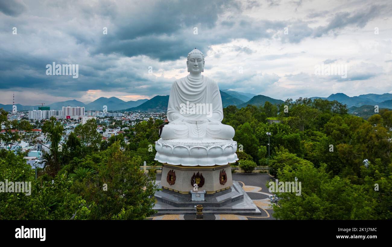 September 5, 2022: Long Son Pagoda, home to the largest Buddha statue ...