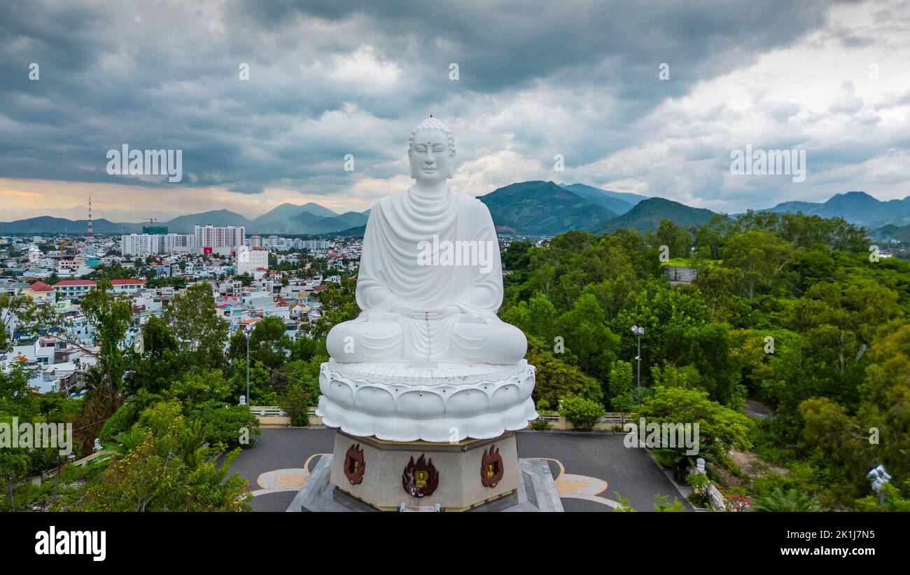 September 5, 2022: Long Son Pagoda, home to the largest Buddha statue ...