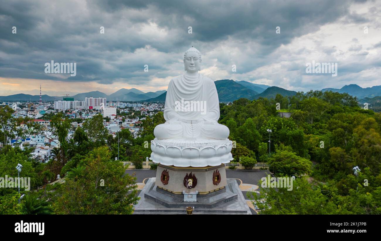 September 5, 2022: Long Son Pagoda, home to the largest Buddha statue ...