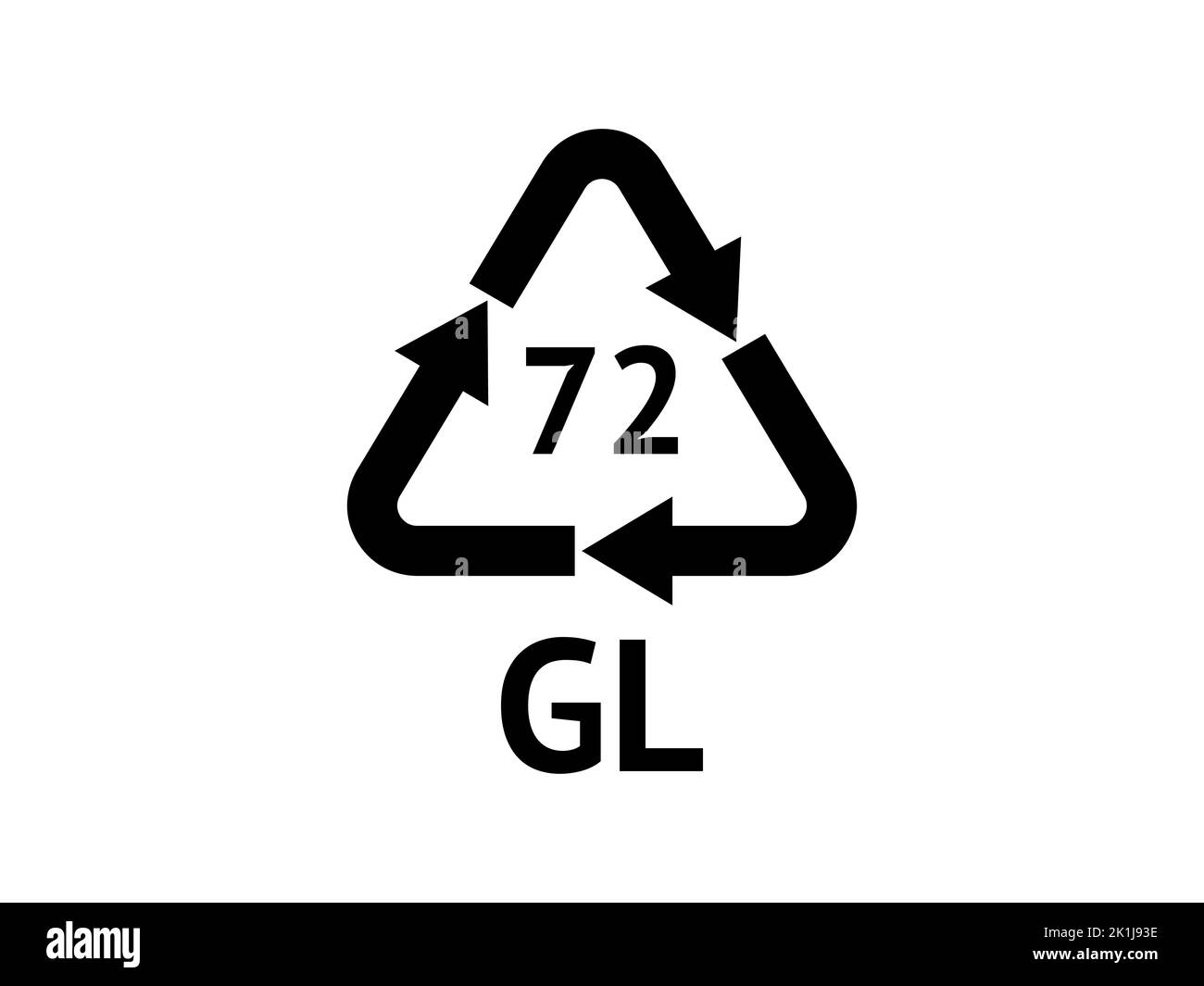Glass Recycling codes. Recycling symbol on an isolated background ...