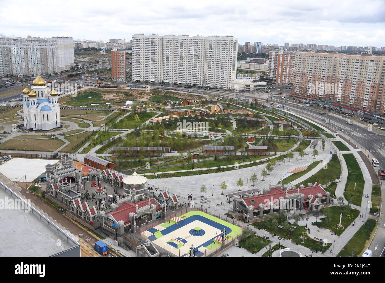 Moscow. In the territory of transport hubs Nekrasovka Stock Photo - Alamy