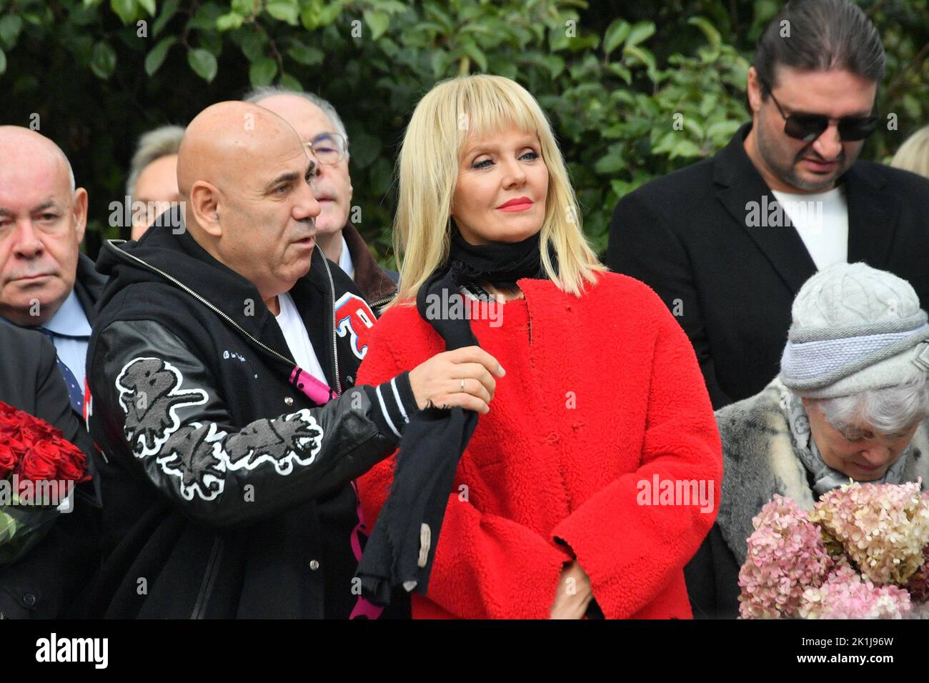 Moscow. The producer Iosif Prigozhin and the singer Valeria at opening ...