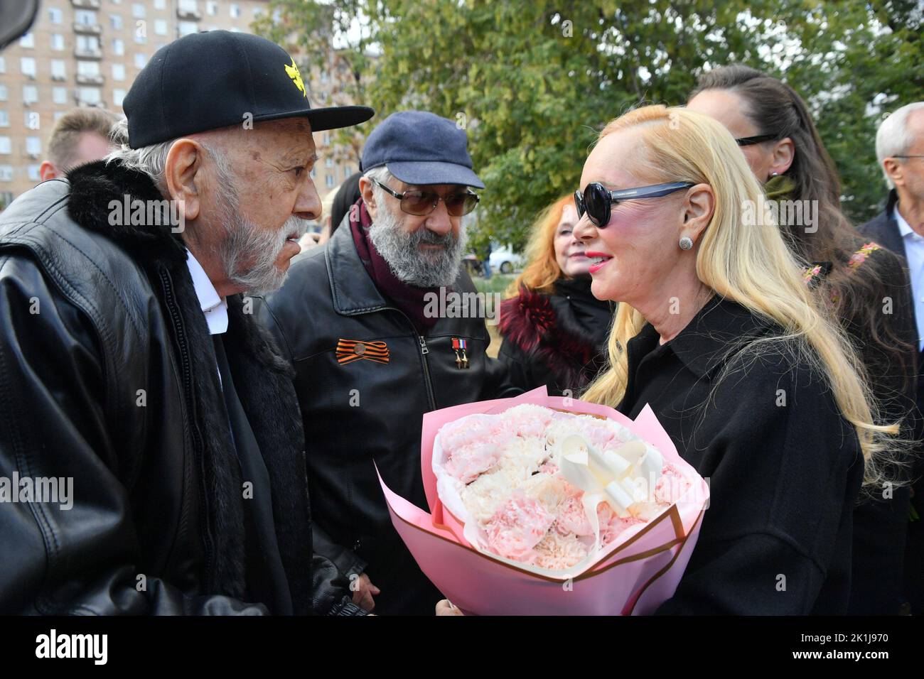 Moscow. Bedros Kirkorov and Kobzon's widow Nellie Kobzon at opening of ...