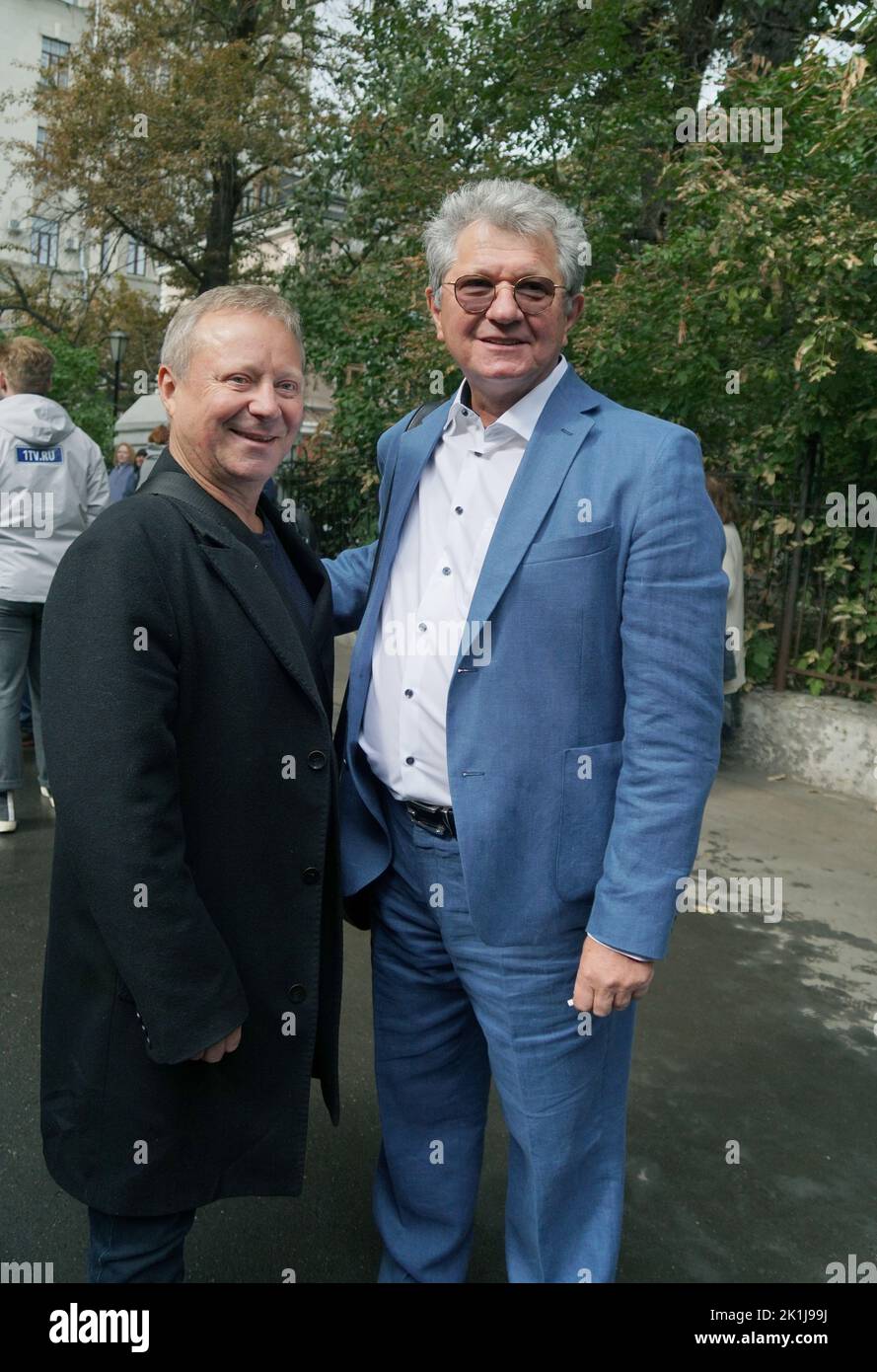 September 6, 2022. - Russia, Moscow. - A ceremony to unveil monuments to Russian actors Vasily ...