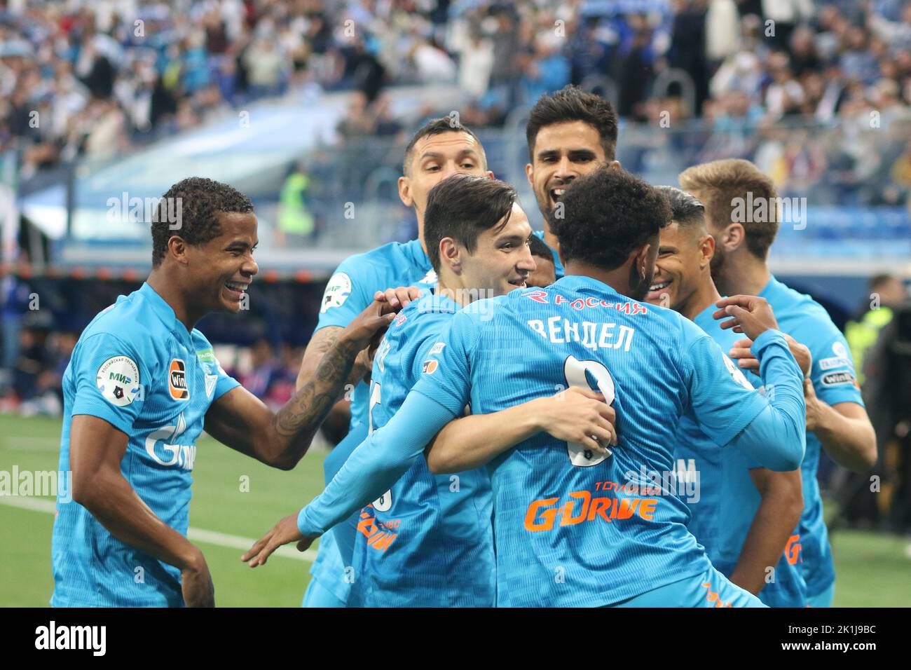 Saint Petersburg, Russia, 11 September 2022: Football. Russian Premier League 2022-2023. Zenit ...