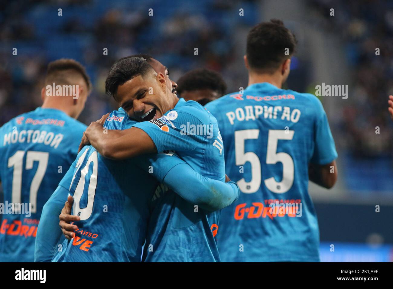 Saint Petersburg, Russia, 11 September 2022: Football. Russian Premier League 2022-2023. Zenit ...