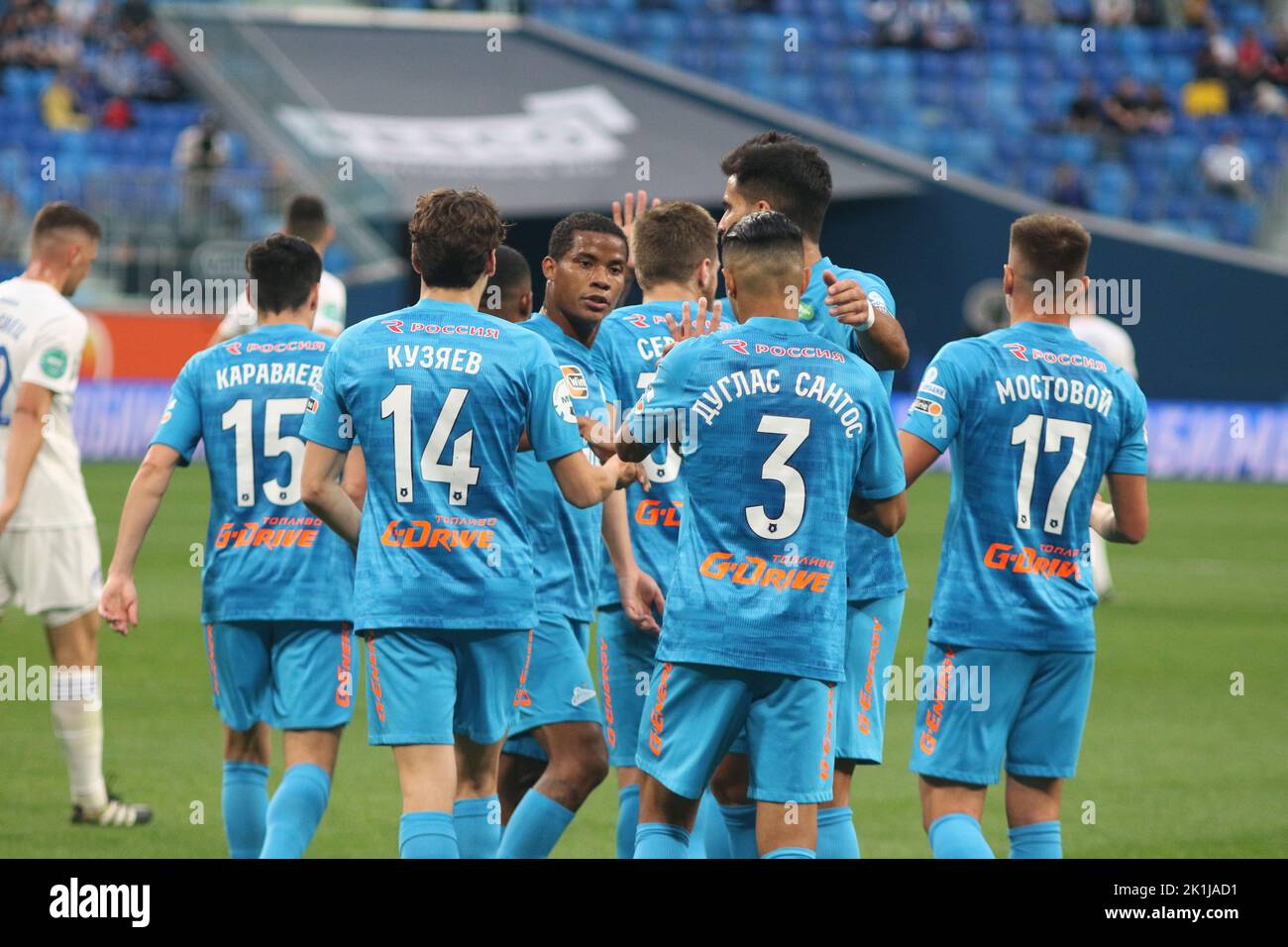 Saint Petersburg, Russia, 11 September 2022: Football. Russian Premier League 2022-2023. Zenit ...