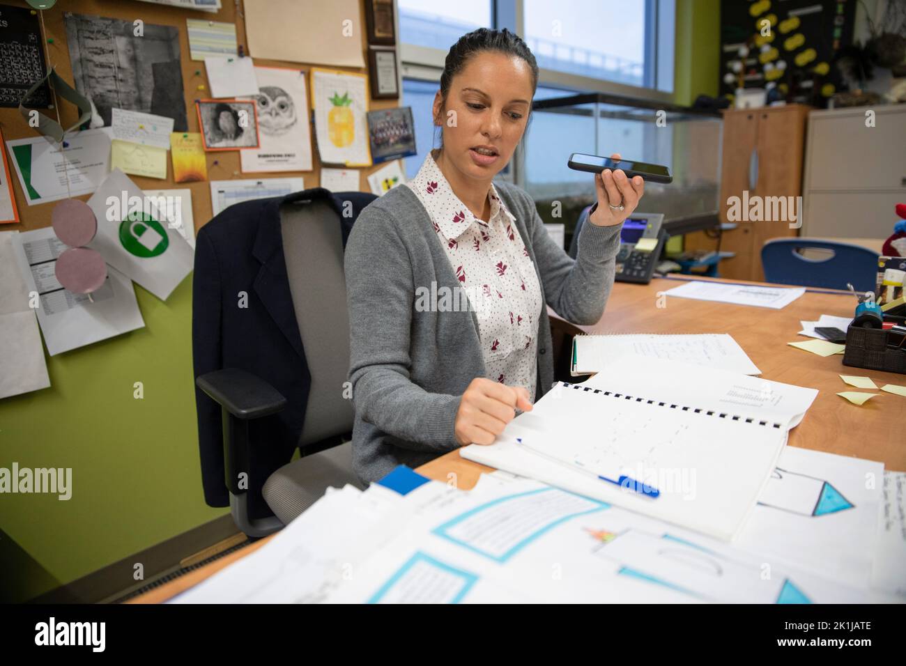 Junior high classroom speaker hi-res stock photography and images - Alamy