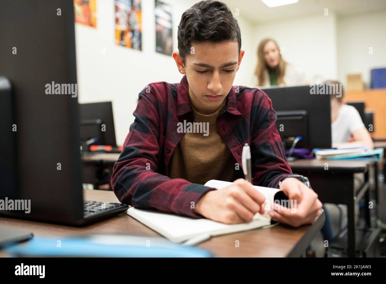 Asian teenager computer boy hi-res stock photography and images - Alamy