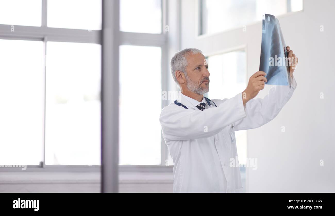 What do we have here. A doctor inspecting a patients x-ray Stock Photo ...