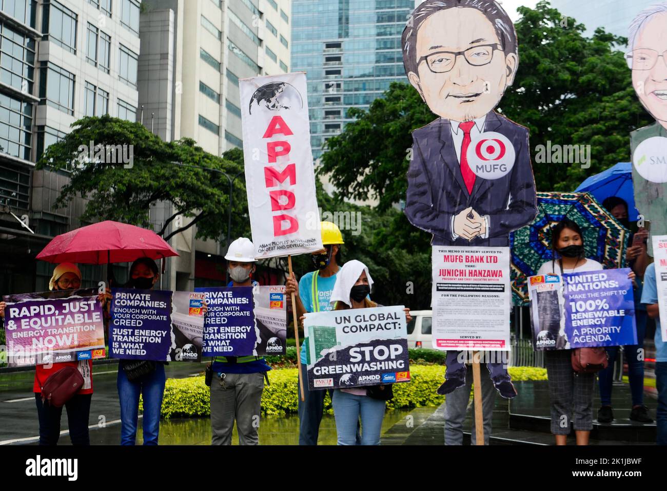 Makati City, NCR, Philippines. 18th Sep, 2022. Activists Ã¢â‚¬Å“serveÃ ...