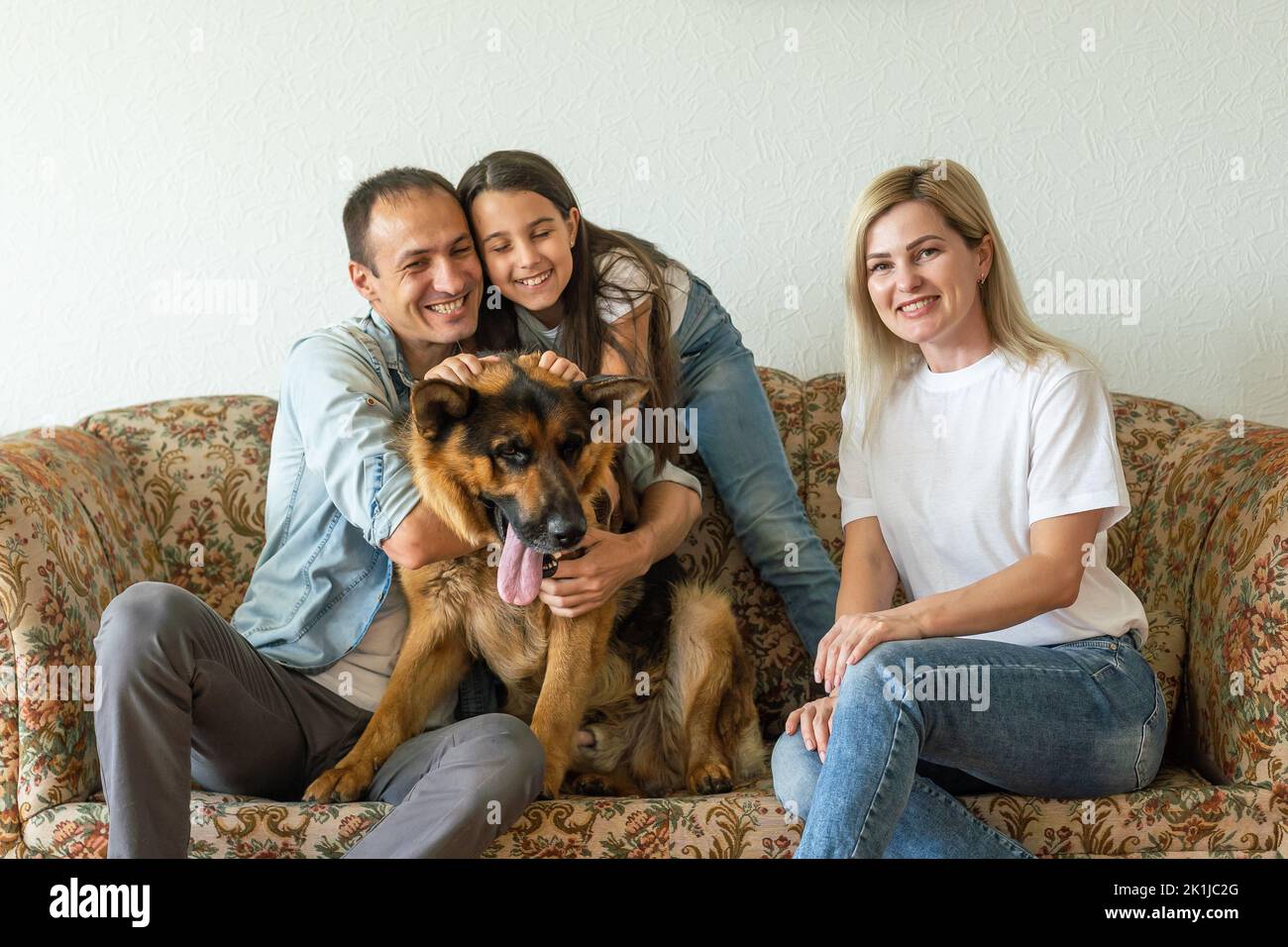 german shepherd and family. German shepherd is the best friend of the ...
