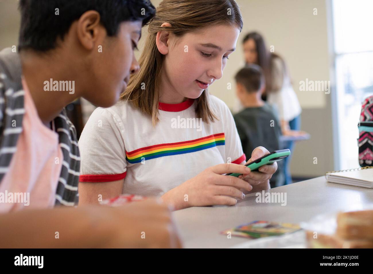 School cafeteria boys 12 hi-res stock photography and images - Alamy