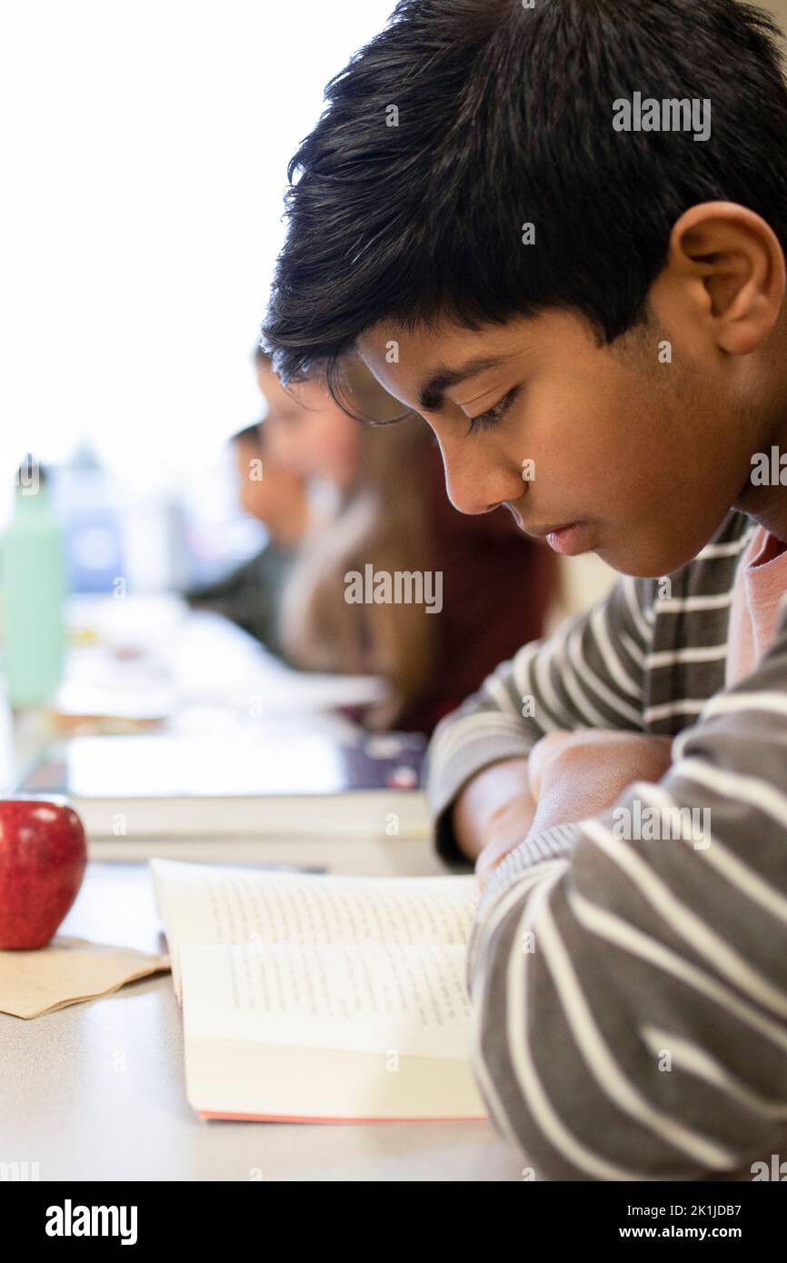 Student classroom reading book hi-res stock photography and images - Alamy
