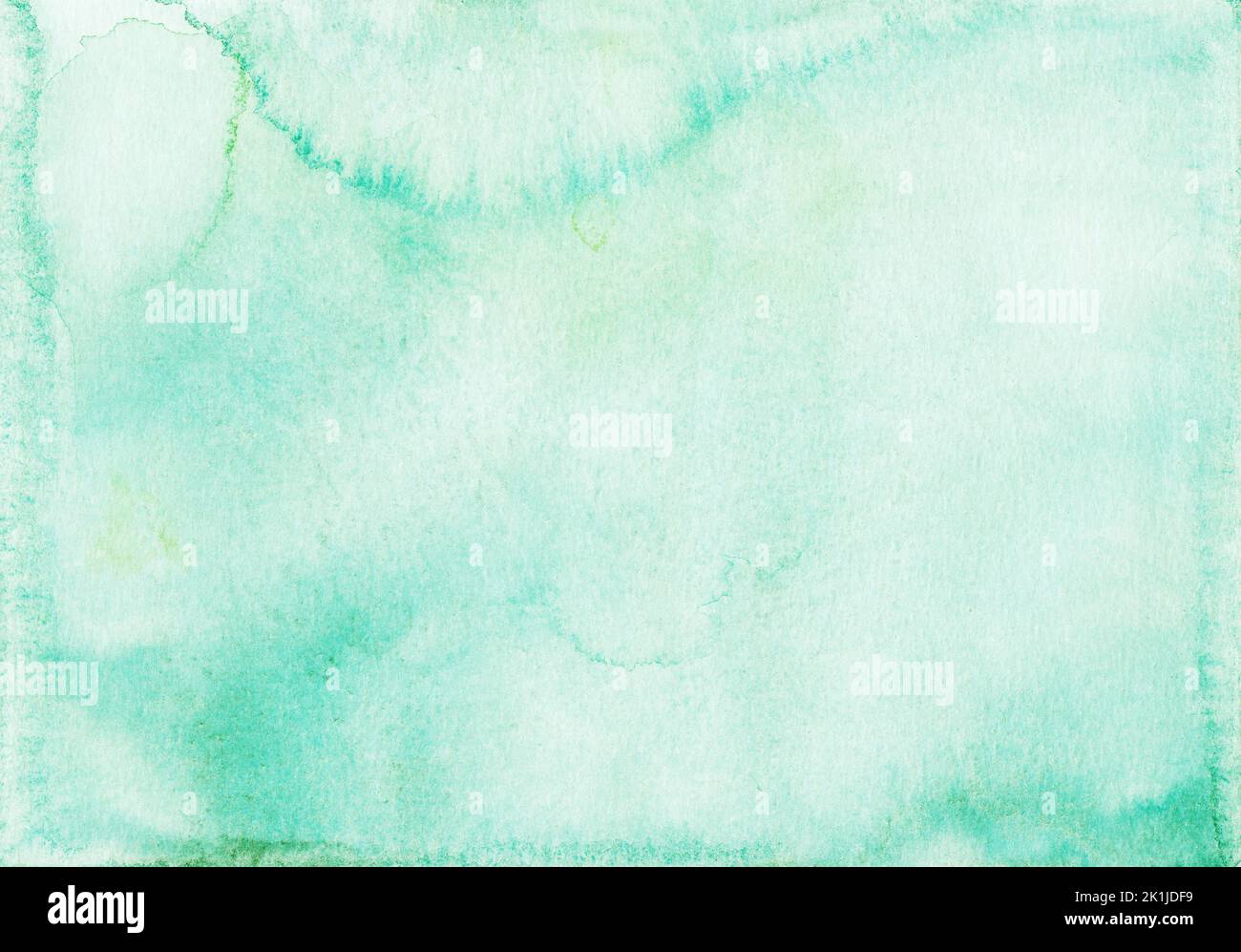 Watercolor light sea green background texture. Pastel emerald ...