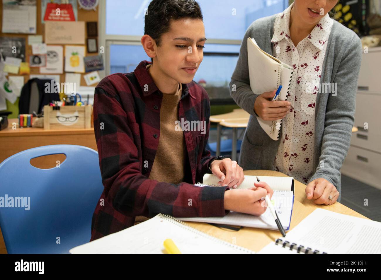Two boys studying together hi-res stock photography and images - Alamy