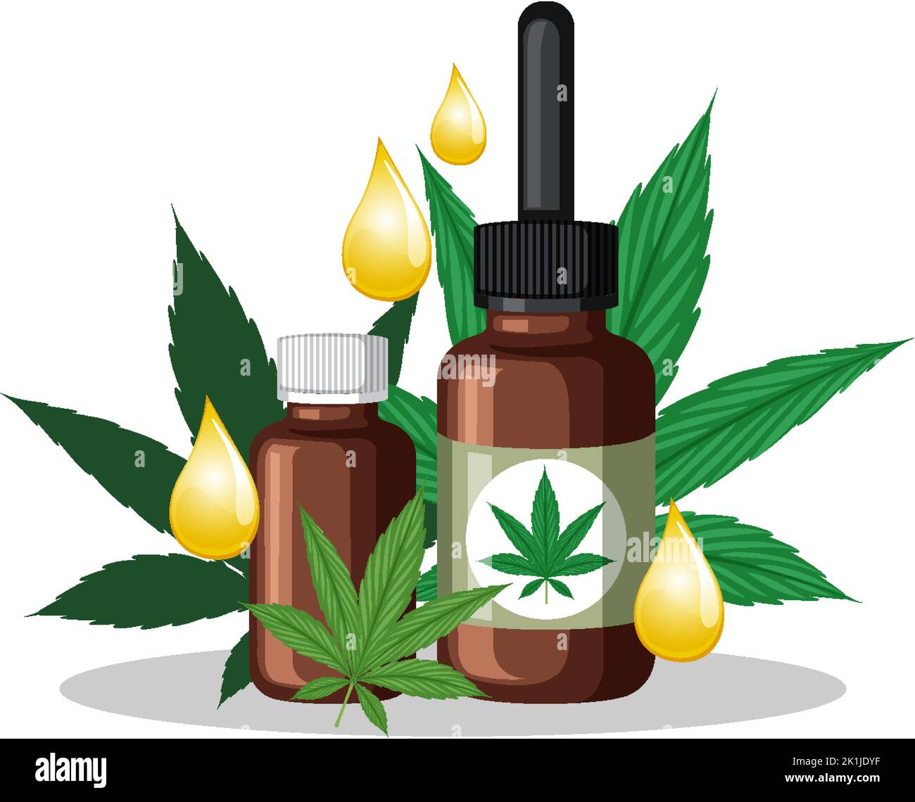 Marijuana oil in bottle Stock Vector Images - Alamy