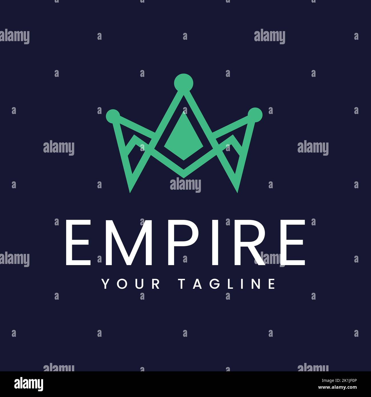 Luxury royal crown logo representing king or queen in simple and modern ...