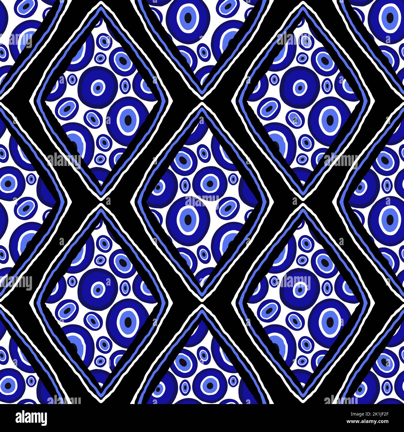 Polka dots seamless amulet evil eyes turkeys pattern for wrapping paper ...