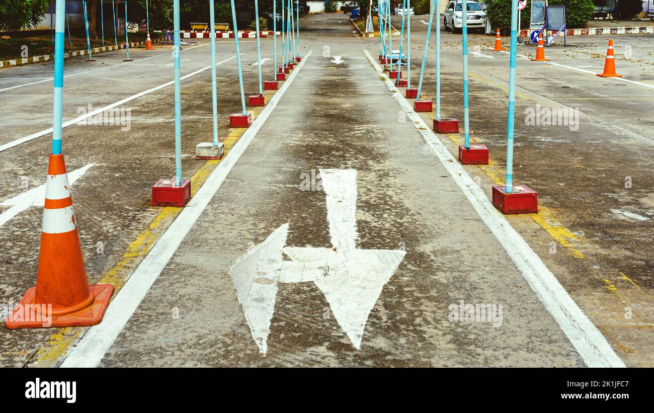 Driving test and training area with simulate test for driving license ...