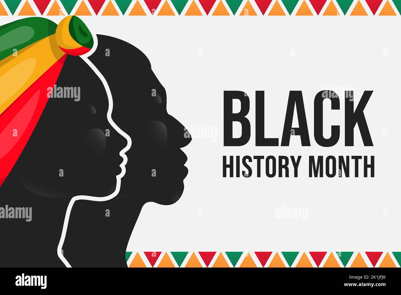 black history month background illustration with women and men Stock ...