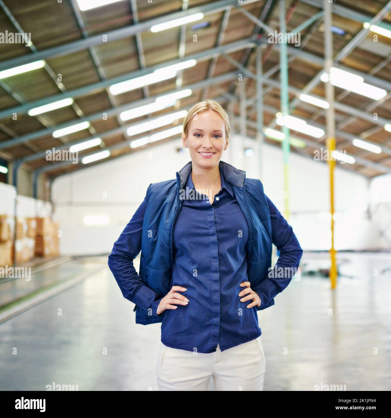 Female storage employee working warehouse hi-res stock photography and ...