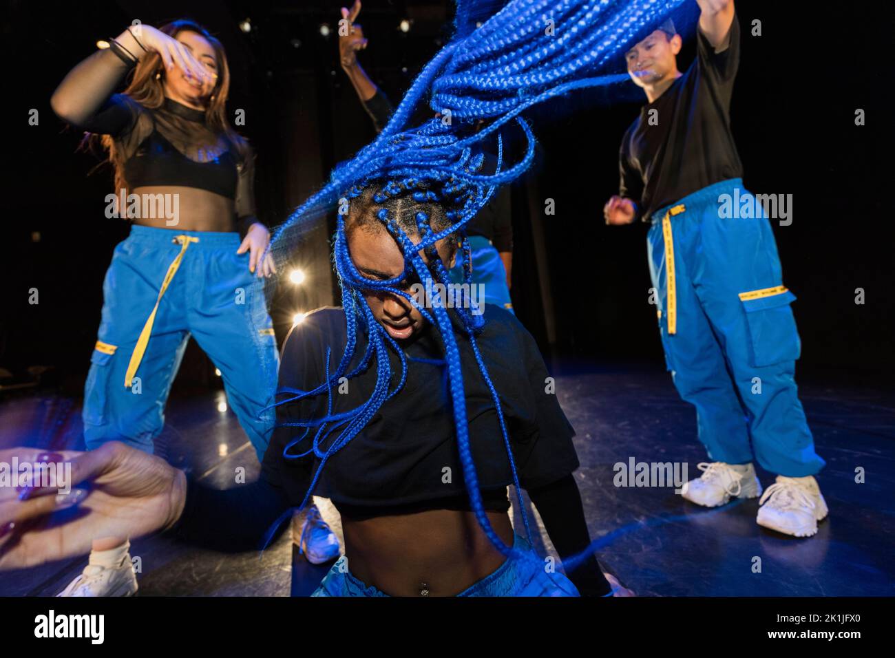 Blue braids hi-res stock photography and images - Alamy